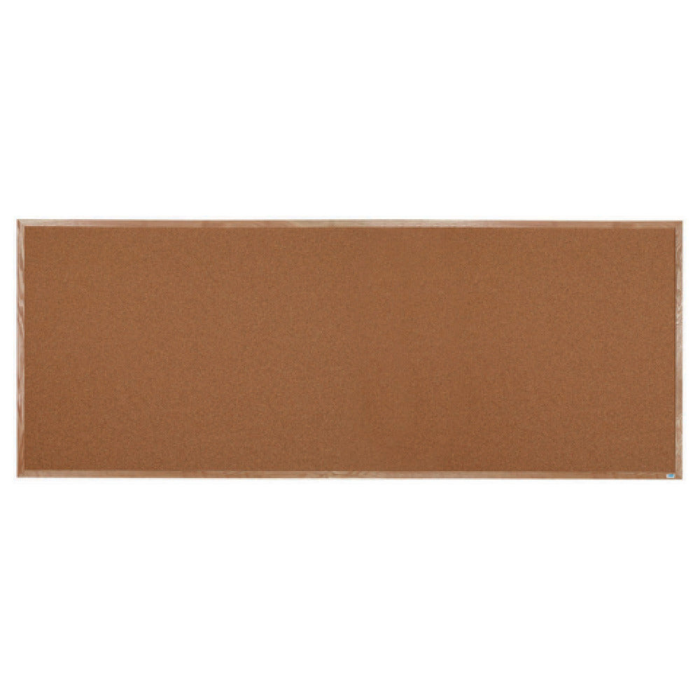 Aarco OB48120 120 Inch Bulletin Board Natural Pebble Grain Cork Red Oa ...