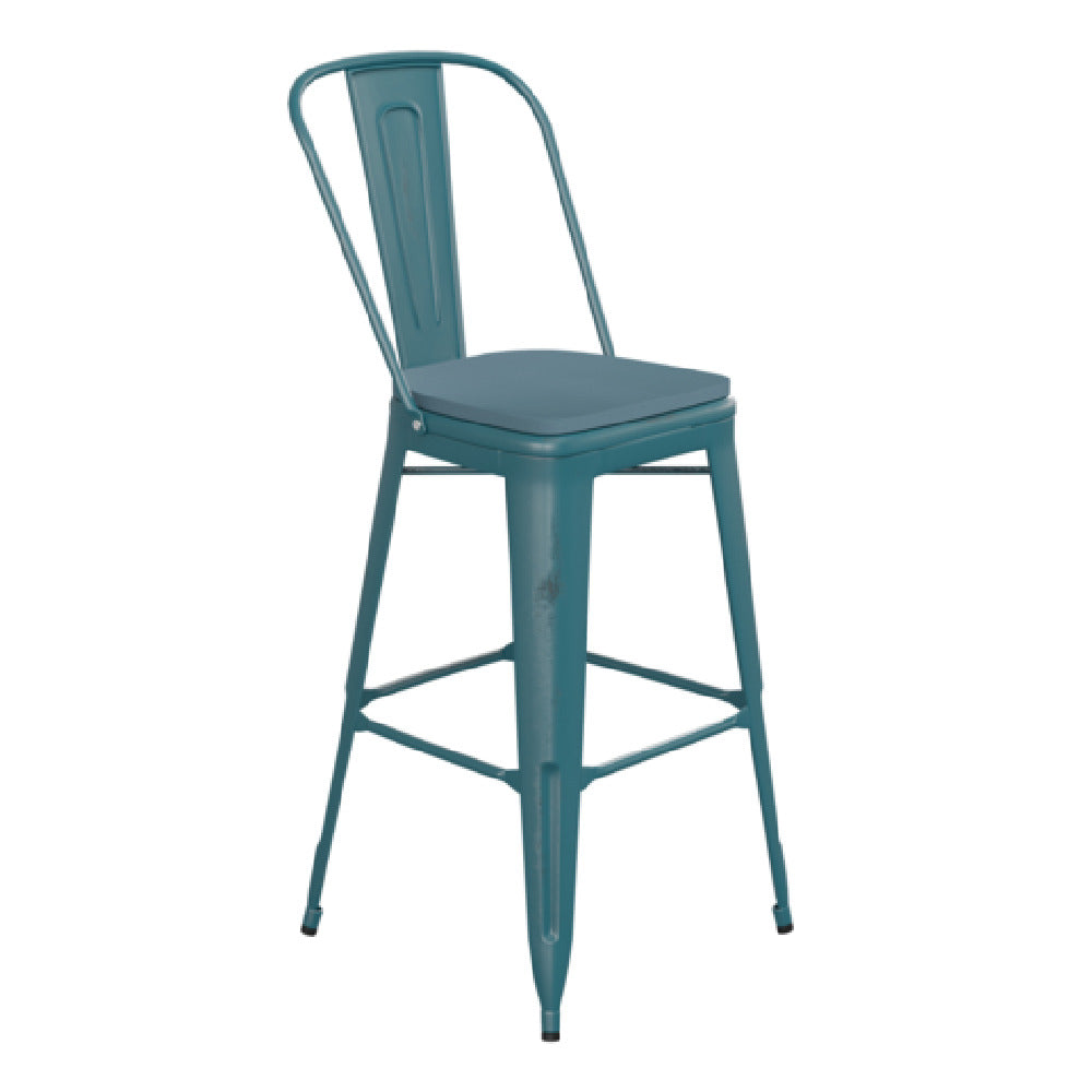 Flash Furniture ET-3534-30-KB-PL1C-GG - 18 Inch Bar Stool – 500 lb ...