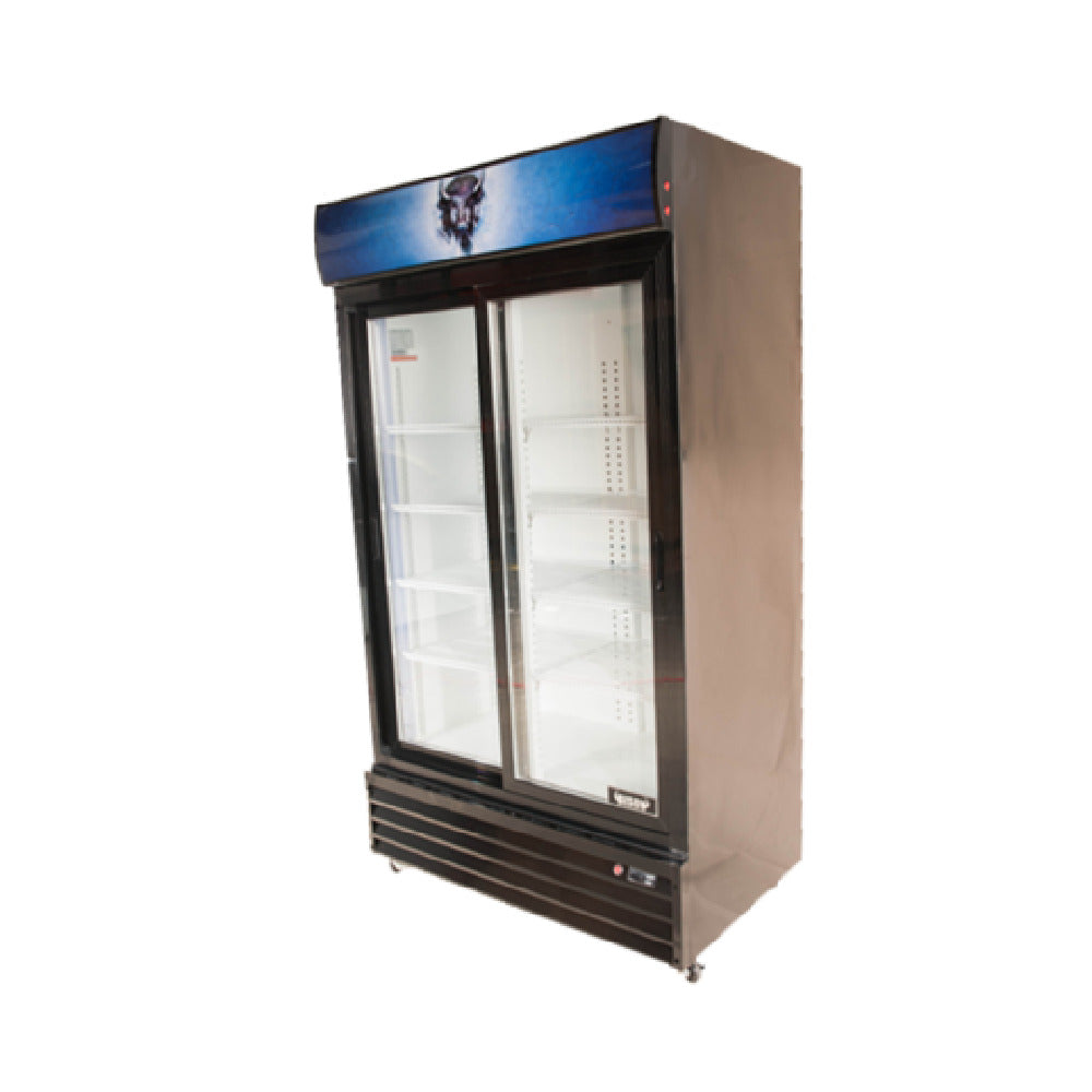 Bison BGM-35-SD 44 Inch Reach-In Refrigerator 35 Cu Ft with Glass Door ...