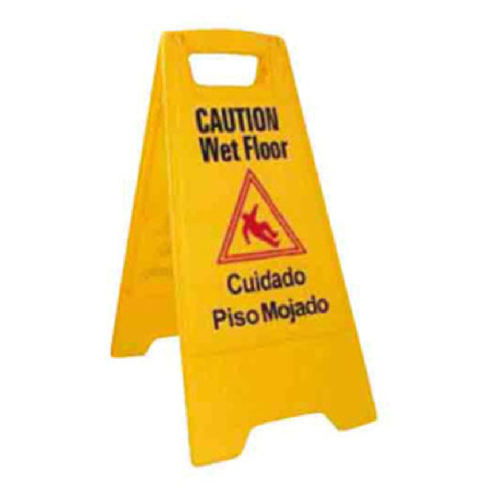 Winco WCS-25 - 12 Inch Wet Floor Sign – Bilingual Yellow Plastic ...