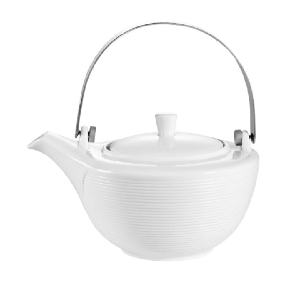 CAC China TST-TP - 32 Oz Teapot – Embossed Porcelain – RestaurantSupply.com