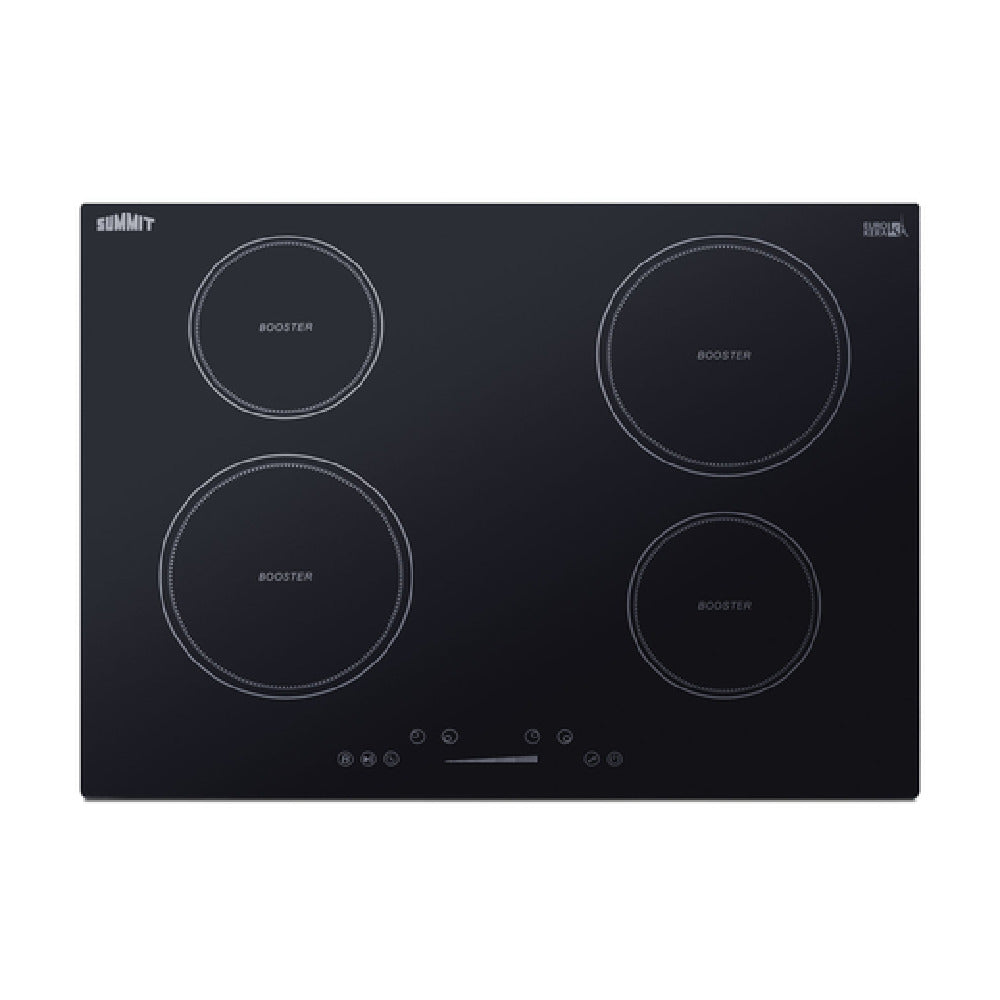 Summit SINC4B301B 30 Inch Induction Cooktop Electric EuroKera Black 4 ...