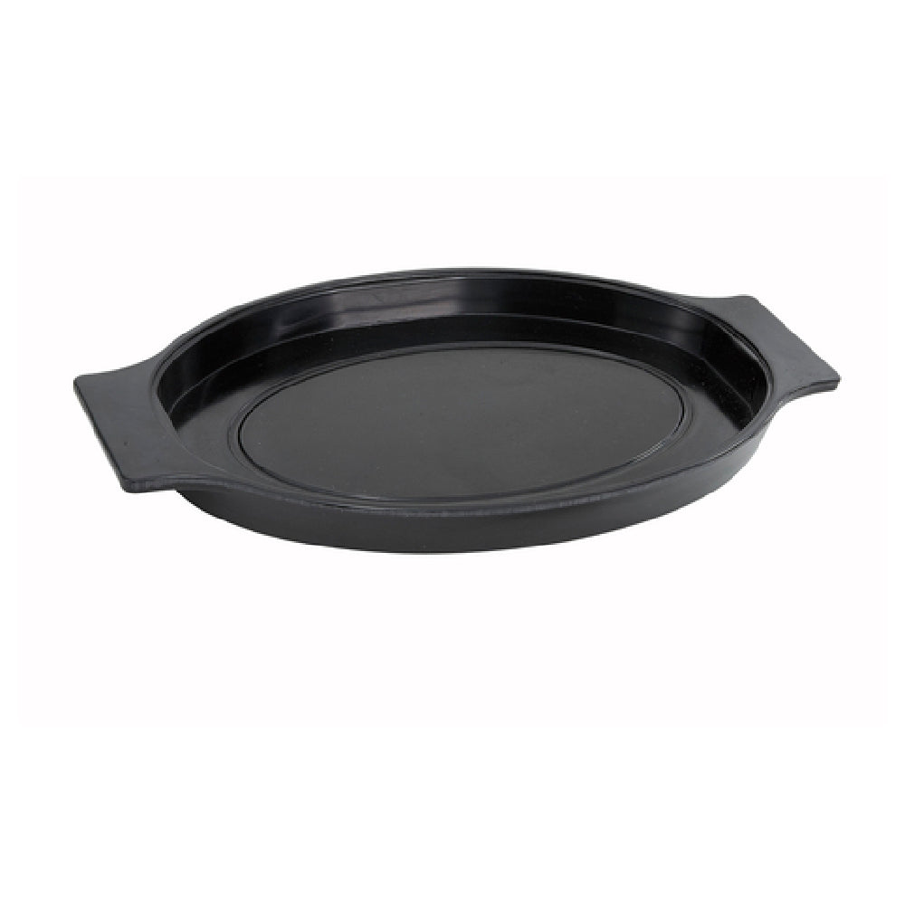 Winco SWU-11 11 Inch Oval Underliner for Sizzling Platter Plastic Blac ...