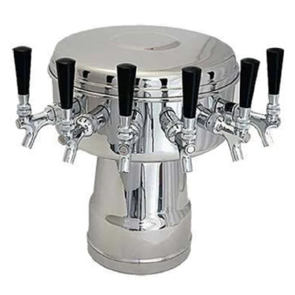 Glastender MT-6-PB 13 Inch Countertop Draft Beer Dispensing Tower Stai ...