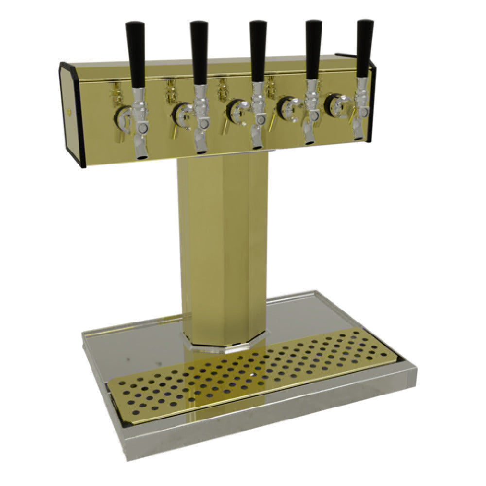 Glastender BT-5-PBR 17 Inch Countertop Draft Beer Dispensing Tower Sta ...