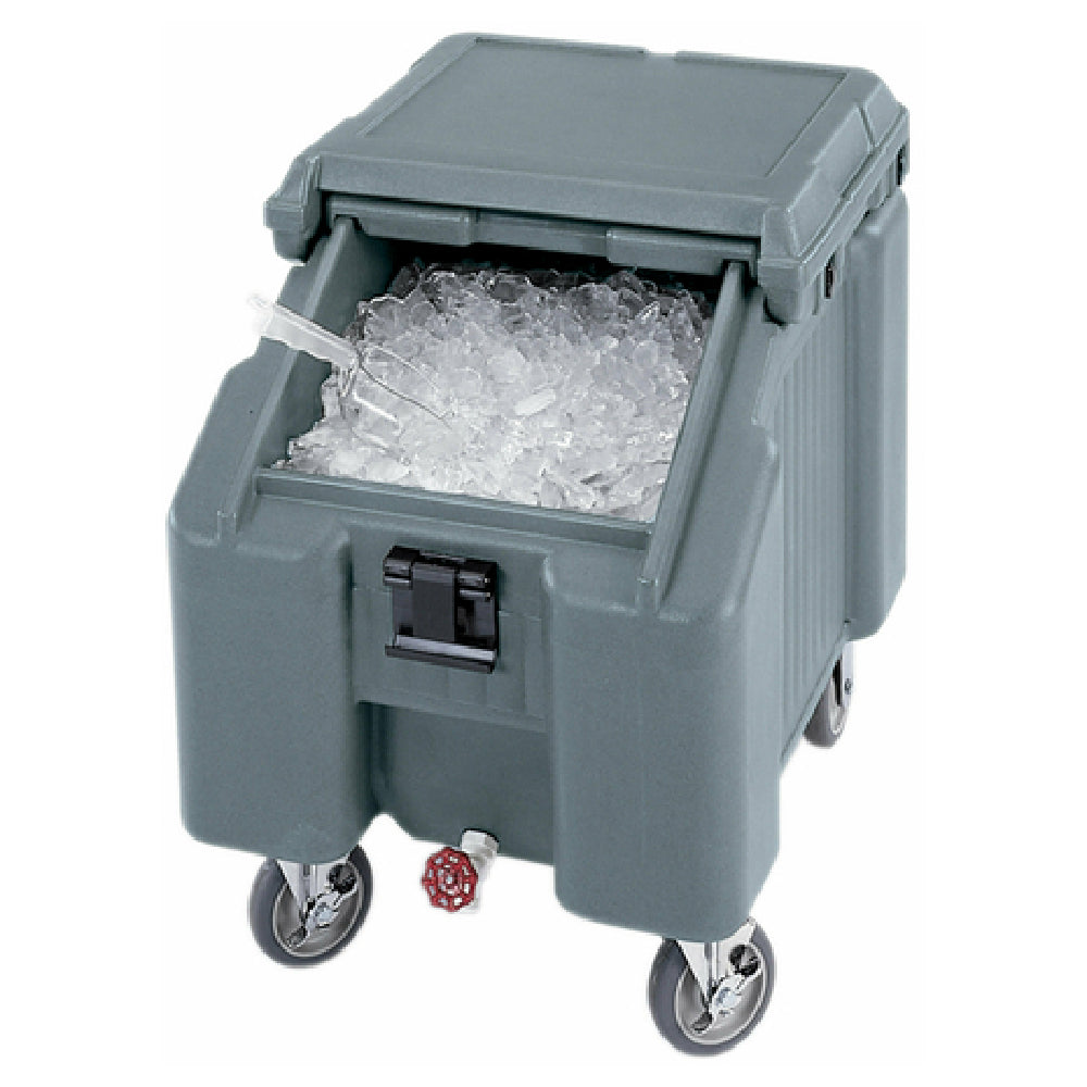 Cambro ICS100L4S191 22 Inch Mobile Ice Caddy with Sliding Lid Gray Pla ...