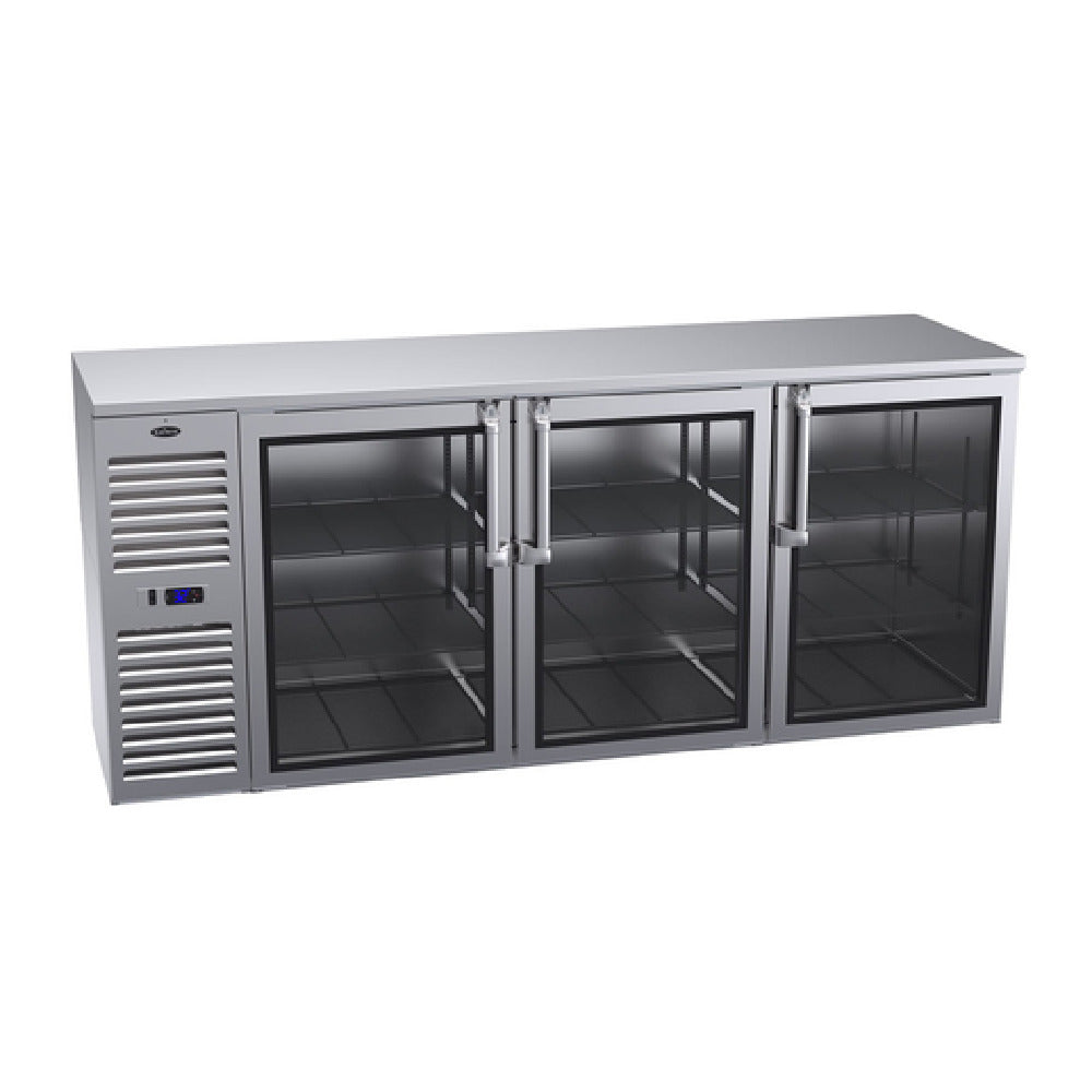Krowne BS84 84 Inch Three-section Refrigerated Back Bar Cabinet with L ...