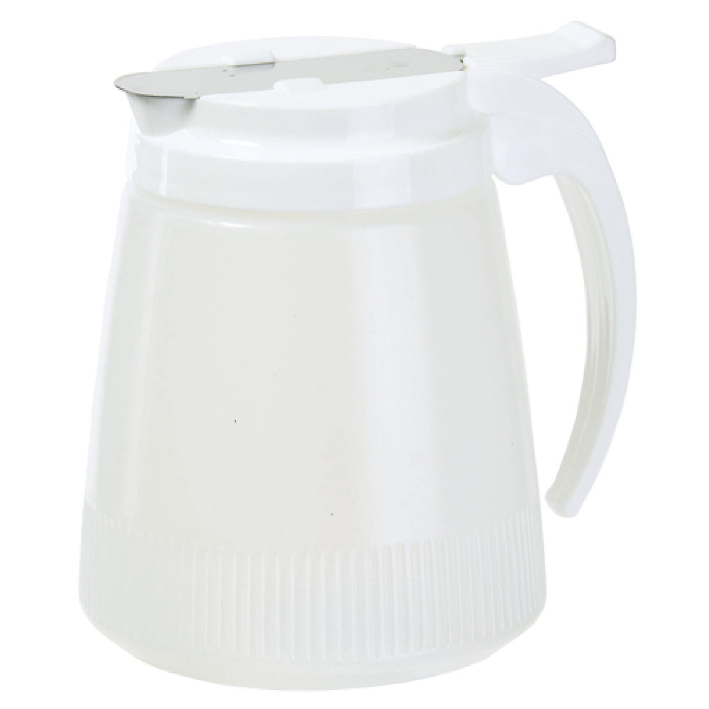 Winco PSUD-32 32 Oz Syrup Dispenser with Plastic Lid and Stainless Ste ...