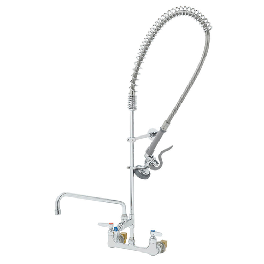 T&S Brass B-0133-A12B-KIT 8 Inch EasyInstall Pre-Rinse Unit Wall Mount ...