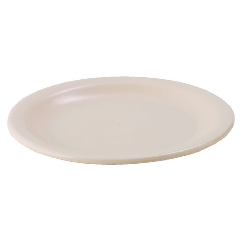 Winco MMPR-6 6-3/8 Inch Diameter Tan Round Plate Melamine Dishwasher S ...