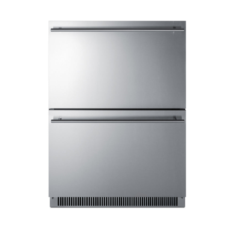 Summit ADFD2D24 23 Inch 3.5 Cu.ft Undercounter Freezer 2 Drawers Stain ...