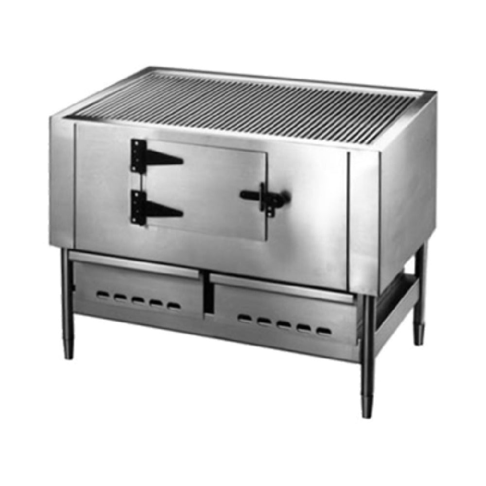 Jade Range JLB-42 42 Inch Titan Log Broiler with Heavy Duty Top Grates ...