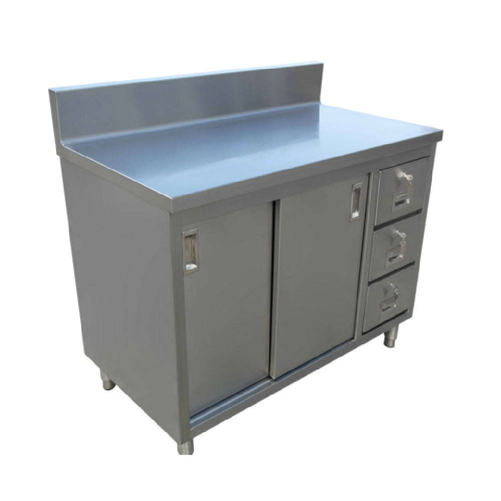 Omcan 43483 - 48 Inch Work Table Cabinet Base – Sliding Doors ...
