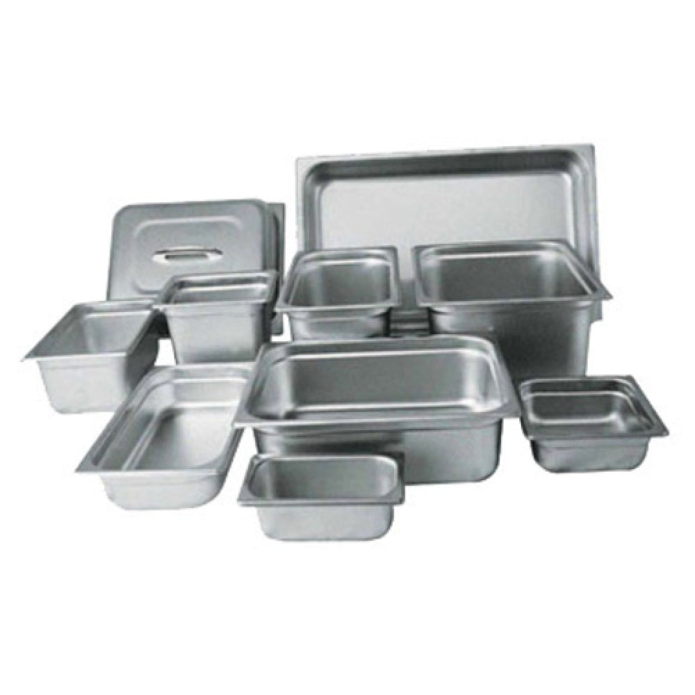 Winco SPJM-604 6-7/8 Inch Steam Table Pan 1/6 Size 24 Gauge with Anti ...