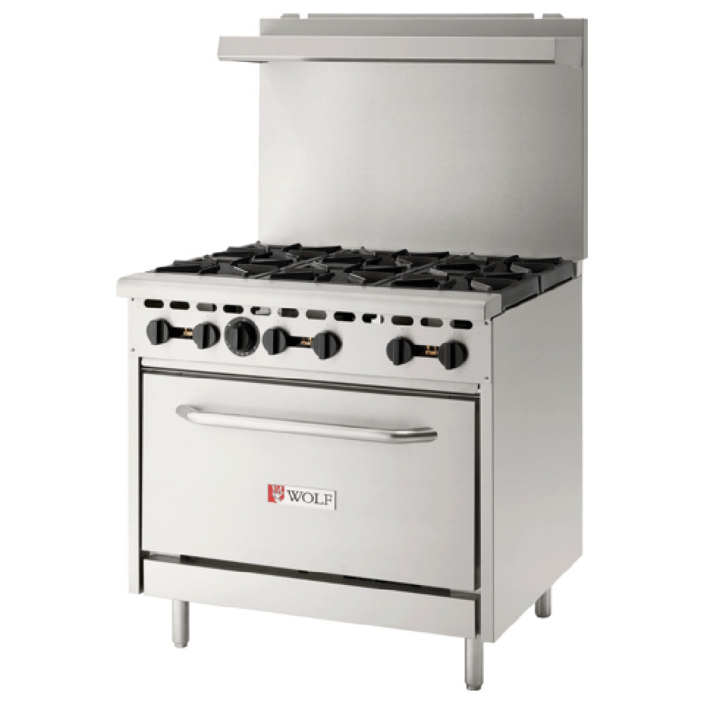 Wolf WX36-6BP-QS-COMMANDER - 36 Inch Gas Range - 198000 BTU ...