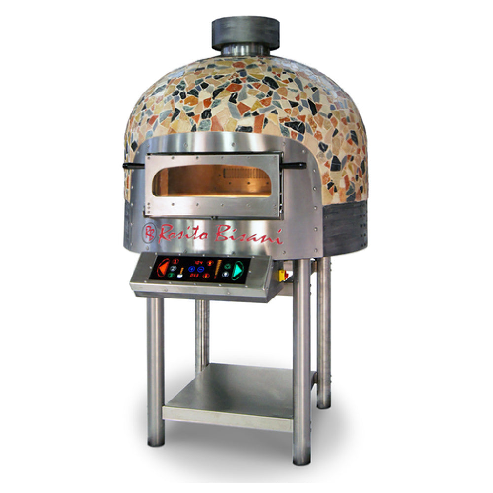 Rosito Bisani FRV100-CM 39 Inch Electric Rotary Pizza Oven with Progra ...