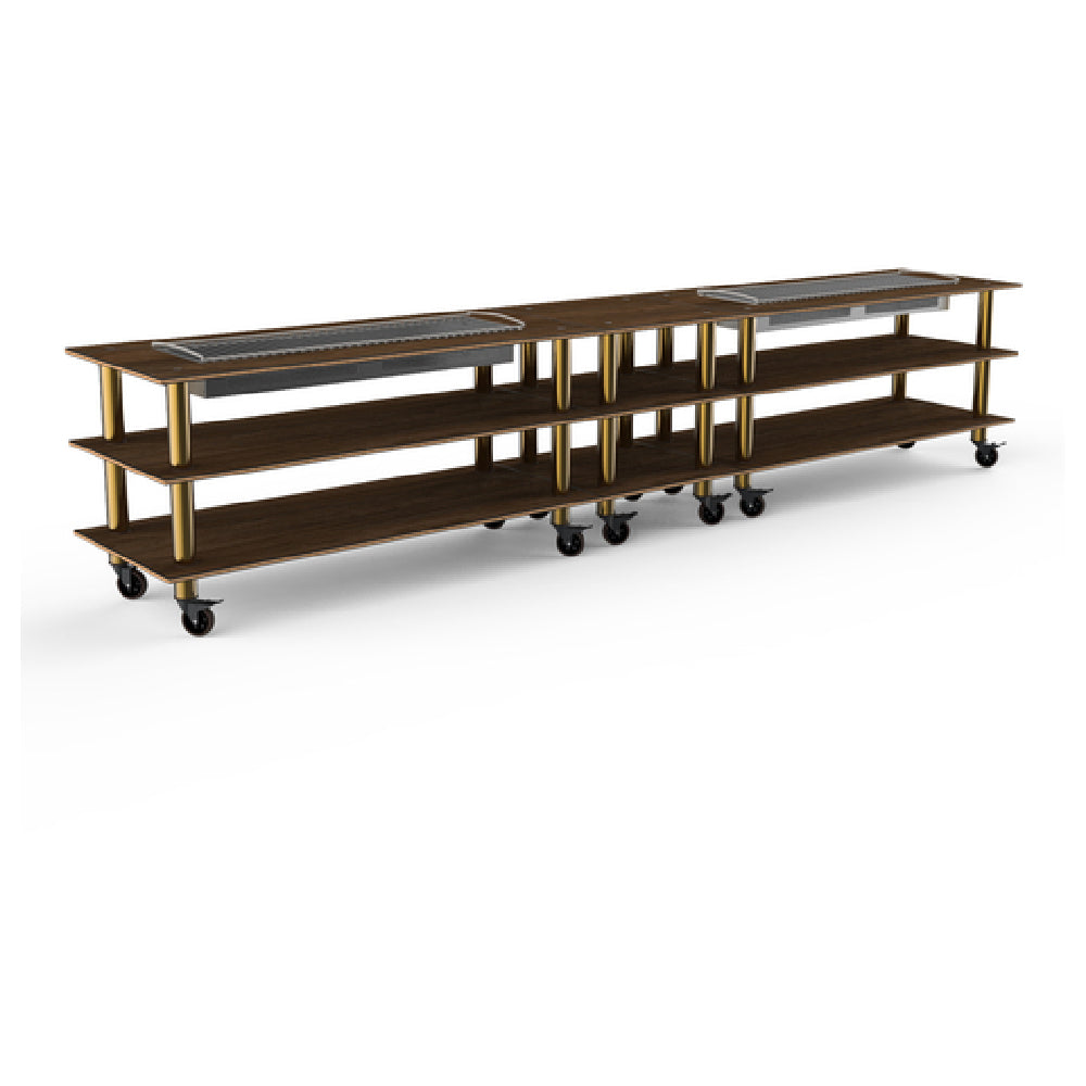Steelite MGCMLD04WBXW 171 Inch 3-tier Drop-in Double Heat Buffet Table ...