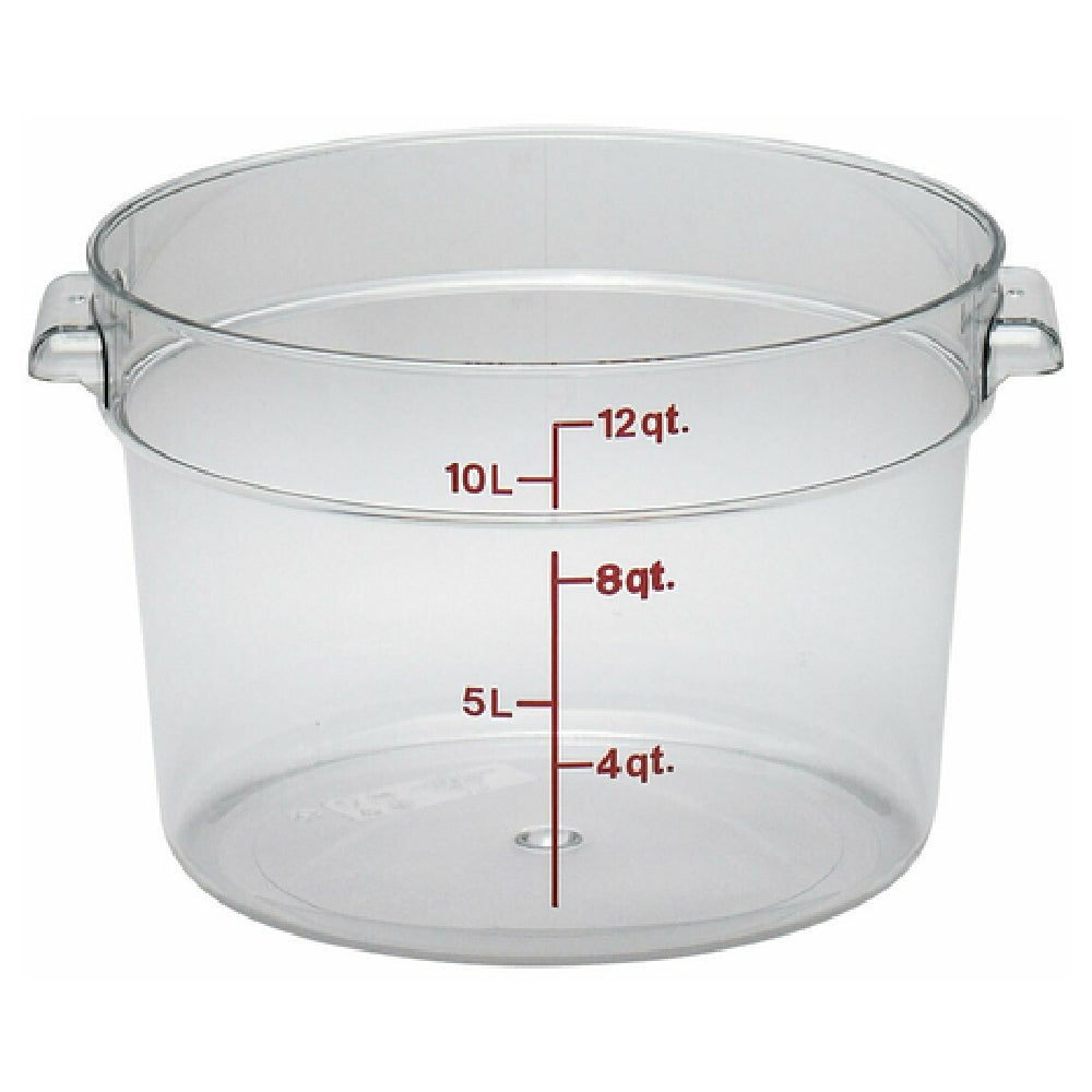 Cambro RFSCW12135 12 Quarts Round Food Storage Container Polycarbonate ...