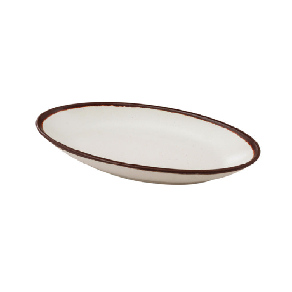 Yanco NA-310 - 10 Inch Plate – Deep White with Brown Accents ...