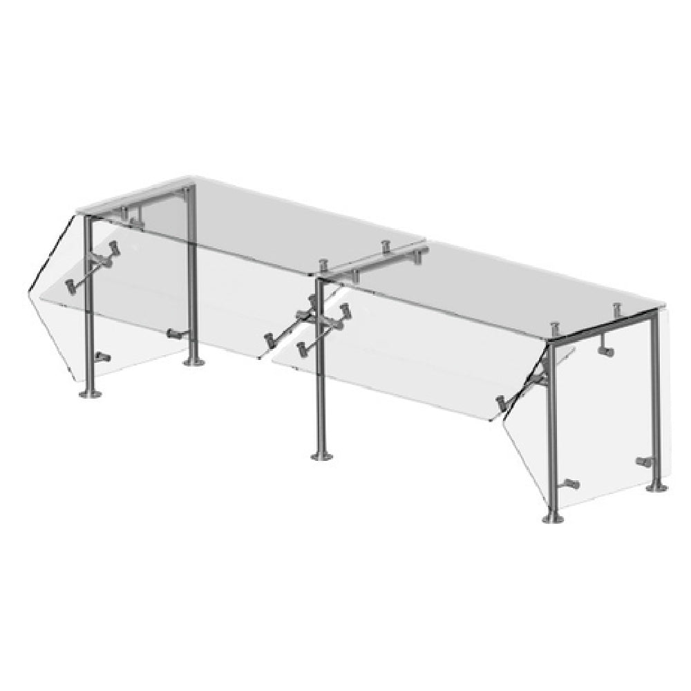 Premier Metal & Glass FM2R-A Adjustable Self-Service Sneeze Guard with ...