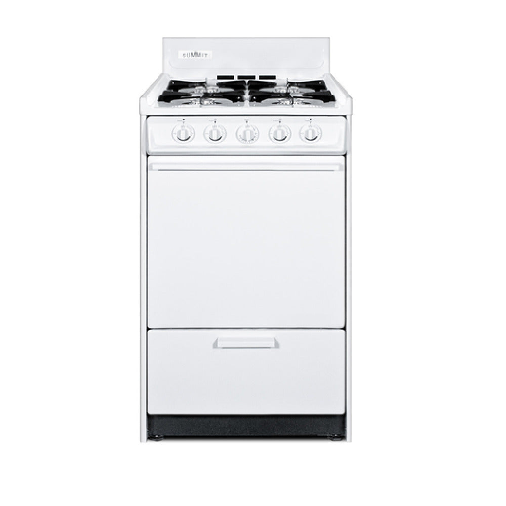 Summit WLM110P 20 Inch Gas Range LP Gas with 4 Burners 9000 BTU ...