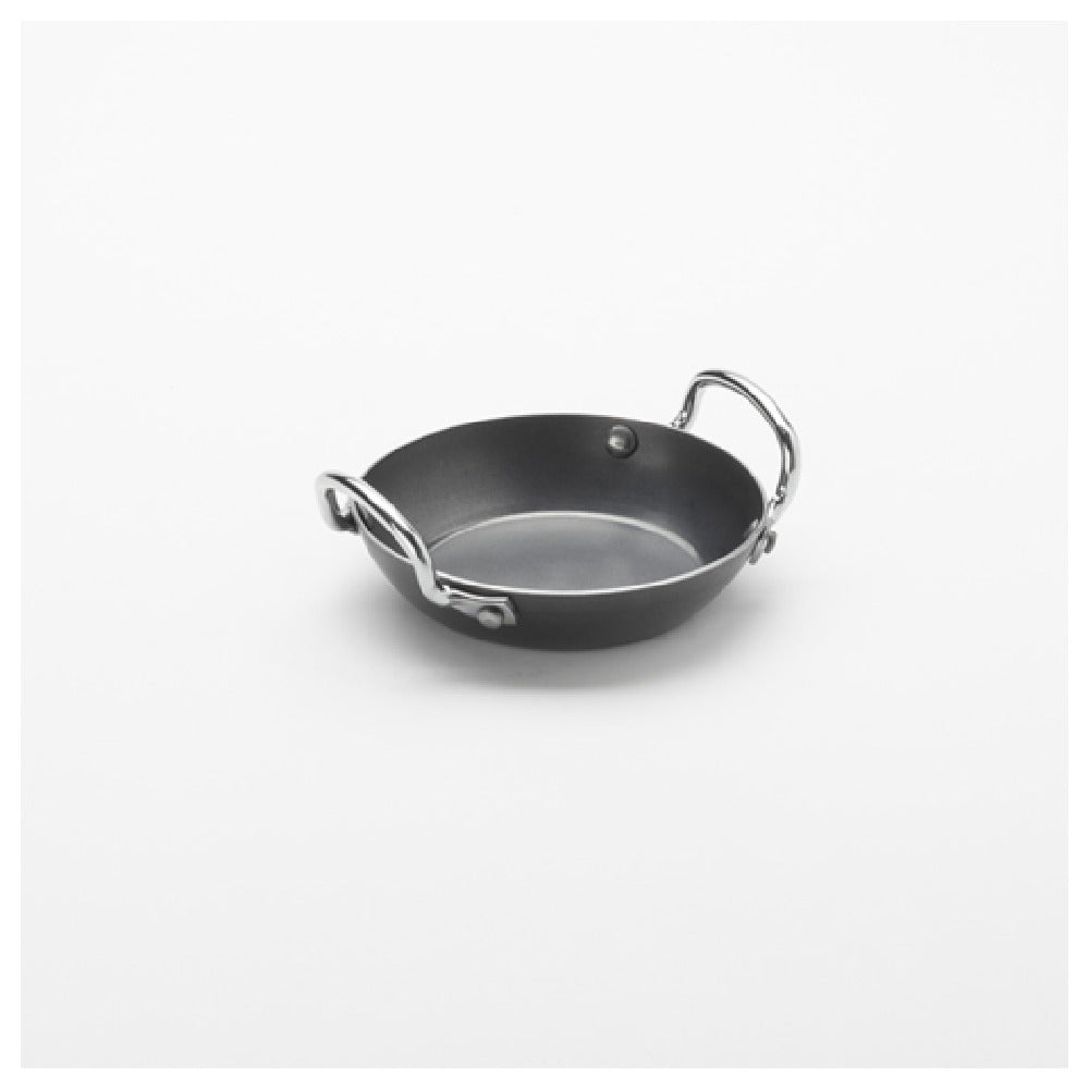 American Metalcraft BSPP4 8 Oz Paella Pan 6 Inch Round Black Steel ...