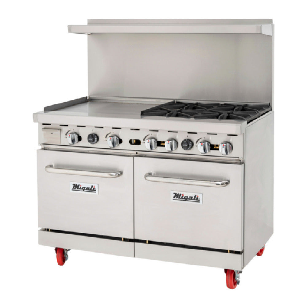 Migali Industries C-RO4B-24GL-NG - 48 Inch Range Gas – 224000 BTU ...