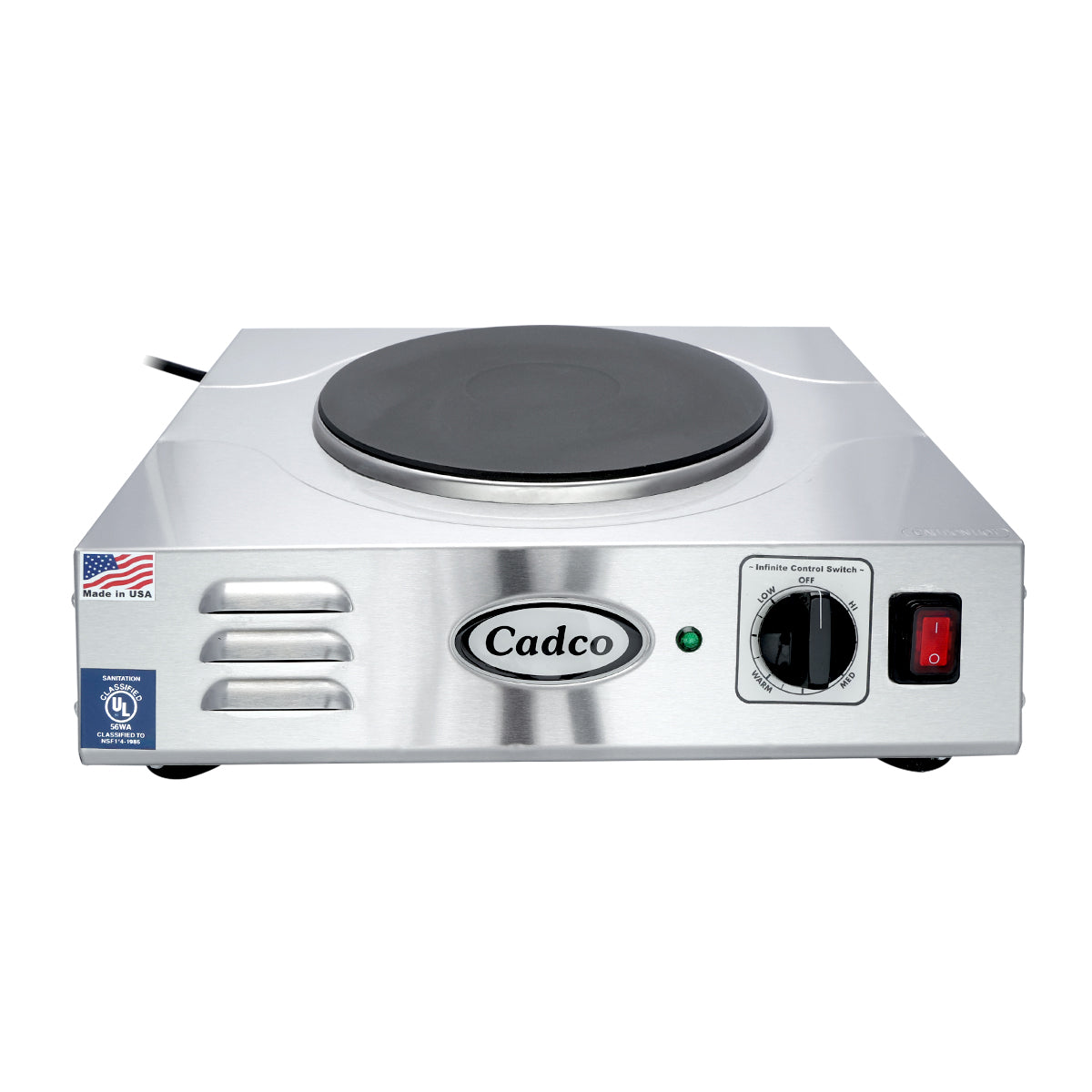 Cadco LKR-220 - 15 Inch Electric Hot Plate – Durable Cast Iron Burner ...
