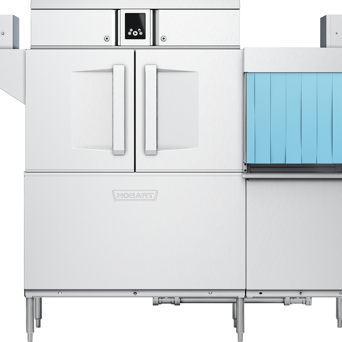 Hobart CL66-BAS+BUILDUP - 44 Inch Conveyor Dishwasher – 202 Capacity ...