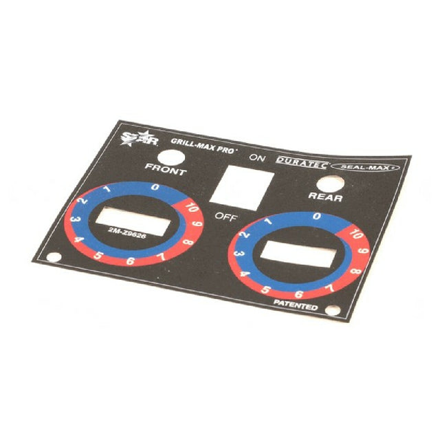 Star 2M-Z9626 5.85 Inch Control Panel Label for Foodservice ...