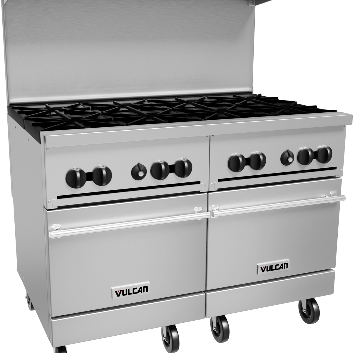 Vulcan 48SS-8BP Gas Range 48 Inch with 8 Burners 30000 BTU and 2 Ovens ...