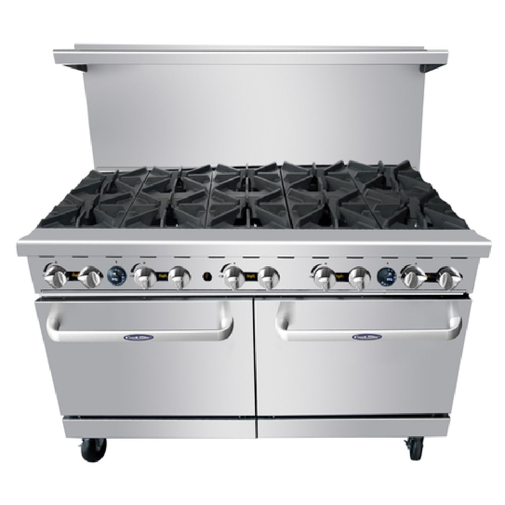 Atosa AGR-10B-NG - 60 Inch Gas Range – 10 Burners, Dual Ovens ...