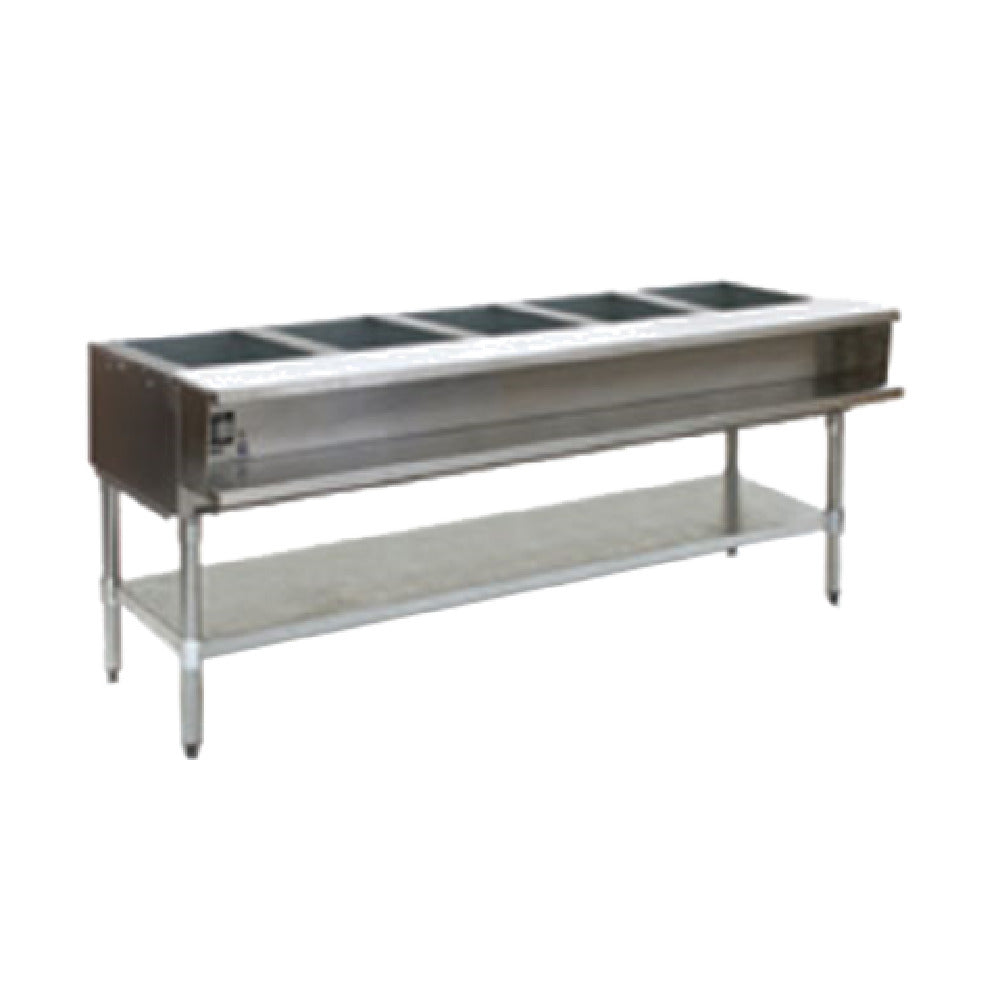 Eagle AWT5-LP-1X 79 Inch Water Bath Hot Food Table Gas Open Base 30000 ...