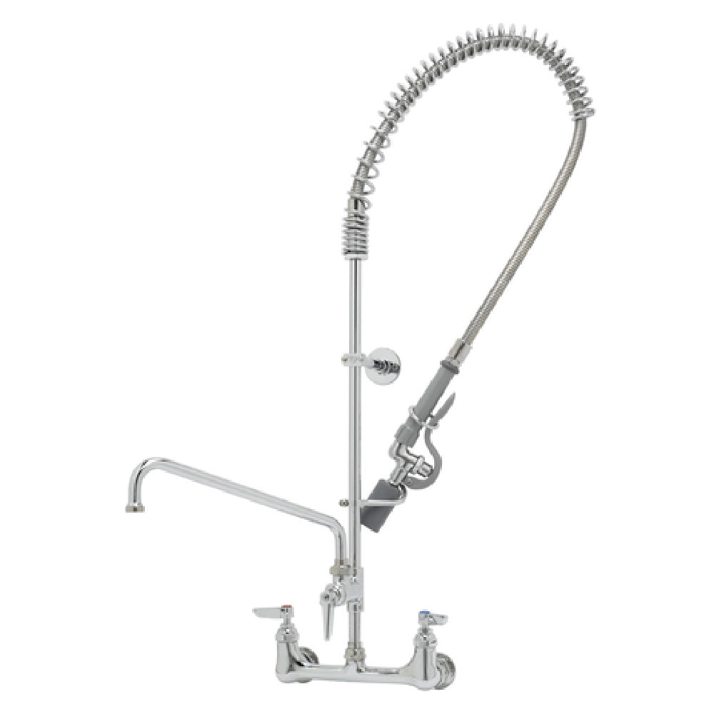T&S Brass B-0133-A12-V-BC Wall Mount Pre-Rinse Faucet Assembly with Sp ...