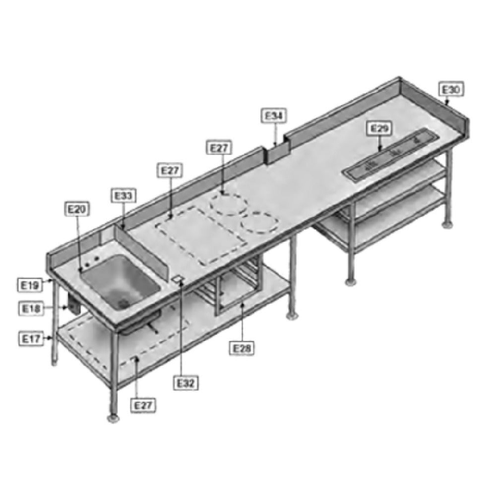 Eagle E28 Angle Slides Stainless Steel Six Pairs for Pans and Racks ...