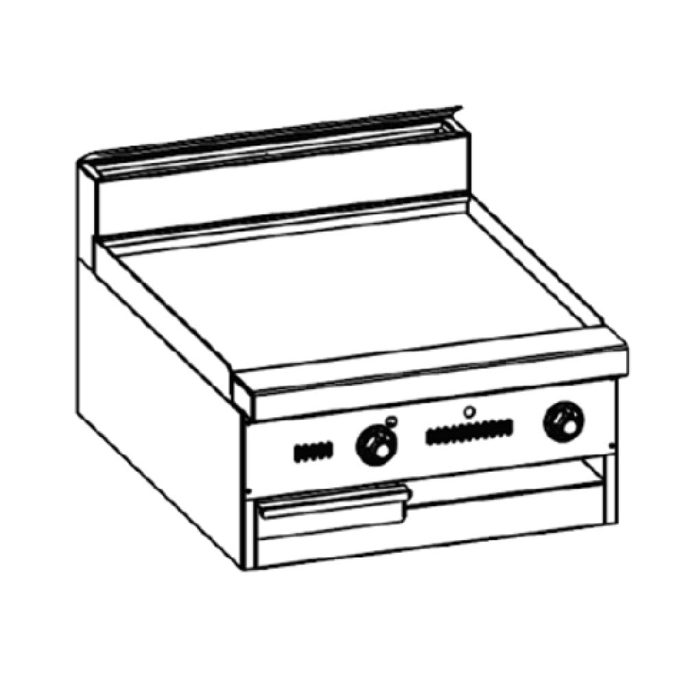 Jade Range JBR-24G-M_NAT 24 Inch Gas Restaurant Range Griddle 1 Inch 4 ...