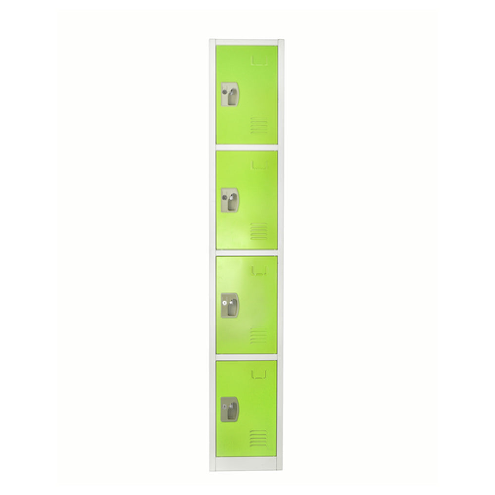 Alpine Industries ADI629-204-GRN 12 Inch Width Quad-tier Locker Steel ...
