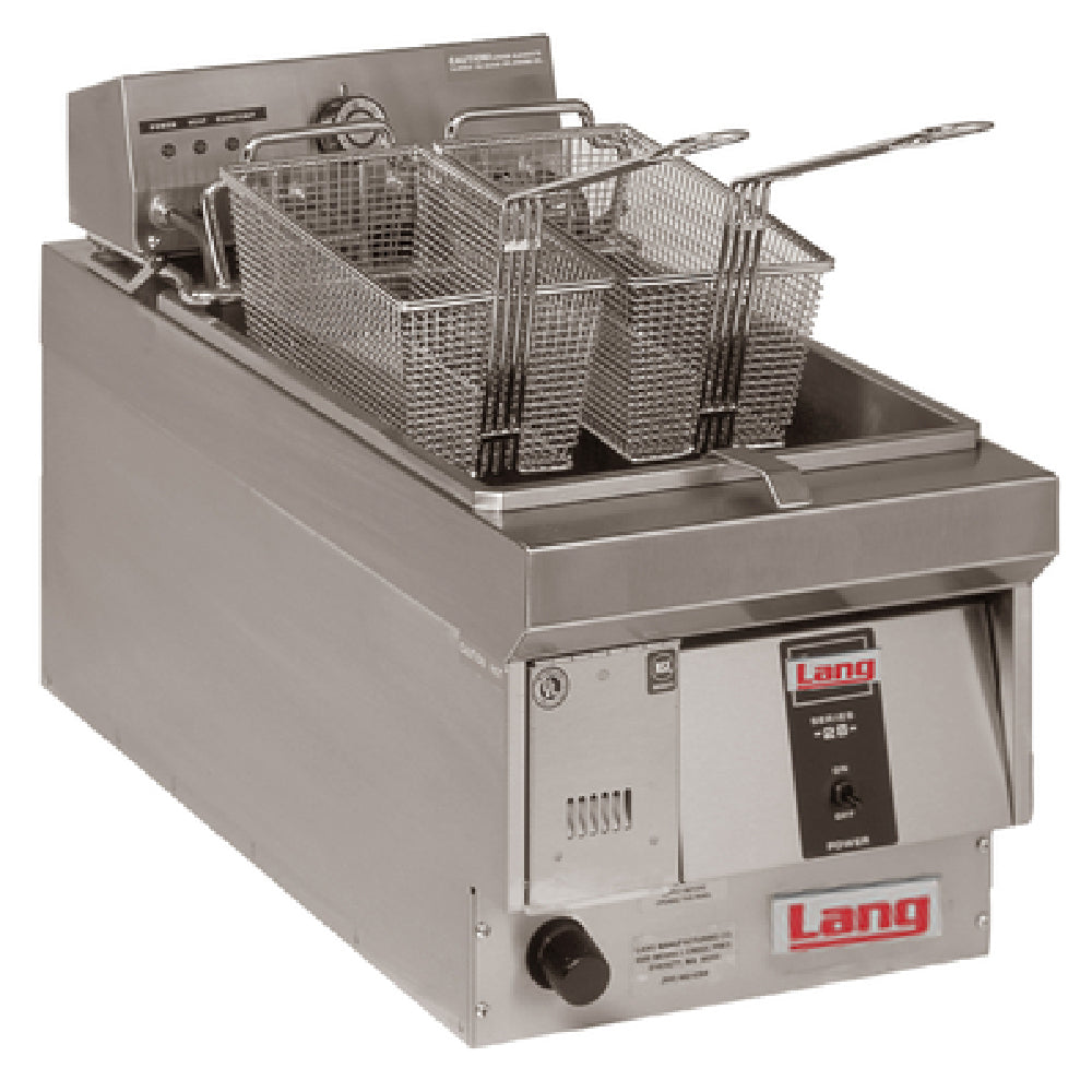 Lang 130FM_240/60/3 15 Inch Electric Deep Fryer with Twin Baskets ...