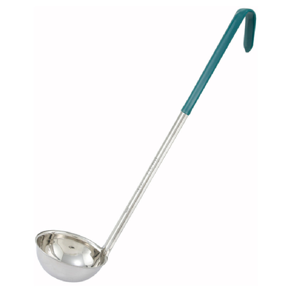 Winco LDC-4 4 Oz Color-Coded Ladle One-Piece Stainless Steel Green ...