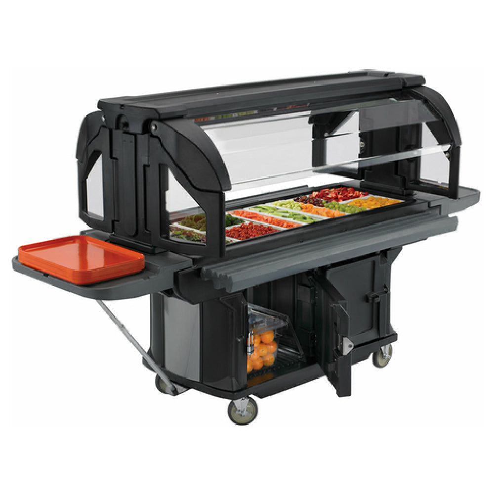 Cambro VBRU6110 82 Inch Cold Food Buffet Mobile Unit with Storage Comp ...